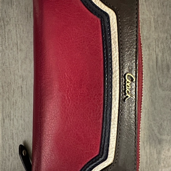 Coach | Bags | Coach Leather Multicolor Wallet | Poshmark